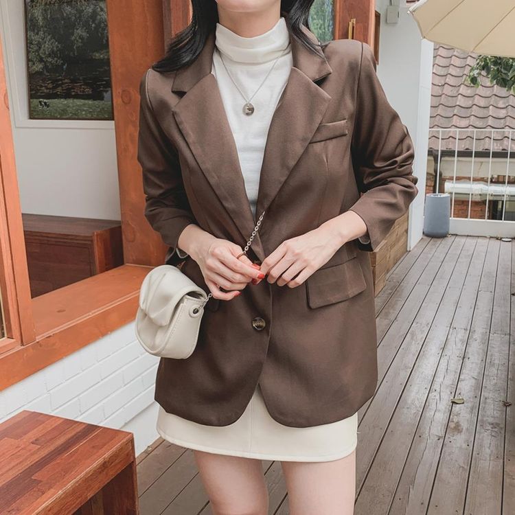 여자 가을 솔리드 수트핏 놈코어룩 정장 자켓 홈플러스 택배배송