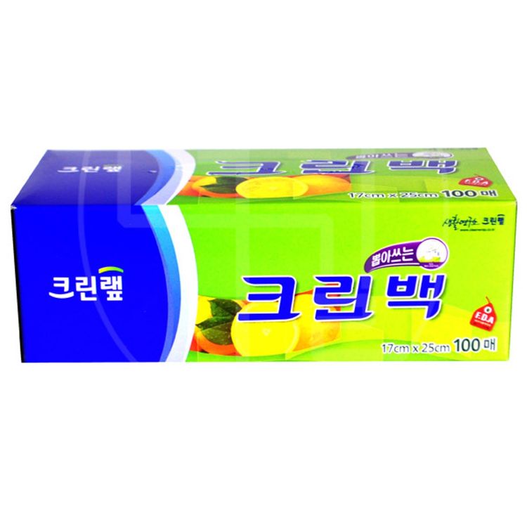 크린랩 크린백 17x25 100매 크린팩 위생 비닐백 롤백 홈플러스 택배배송