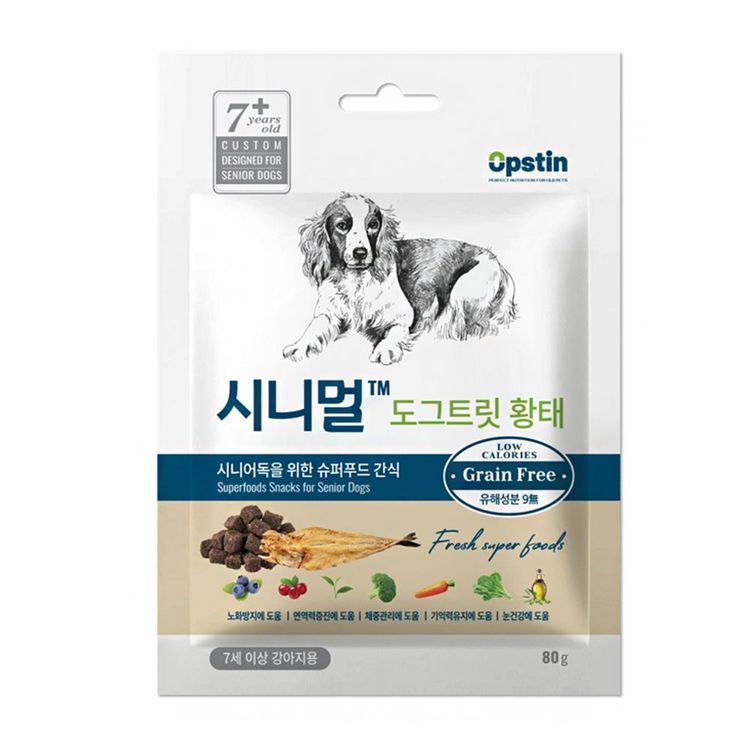 시니어 강아지 슈퍼푸드 간식 트릿 황태 80g 홈플러스 택배배송