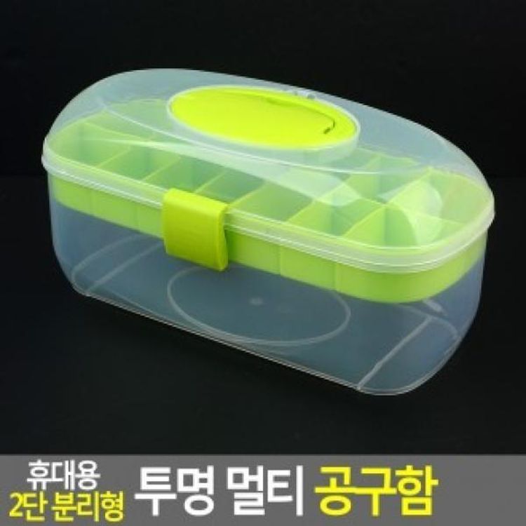 휴대용 2단 분리형 투명 멀티 공구함색상랜덤 대 홈플러스 택배배송