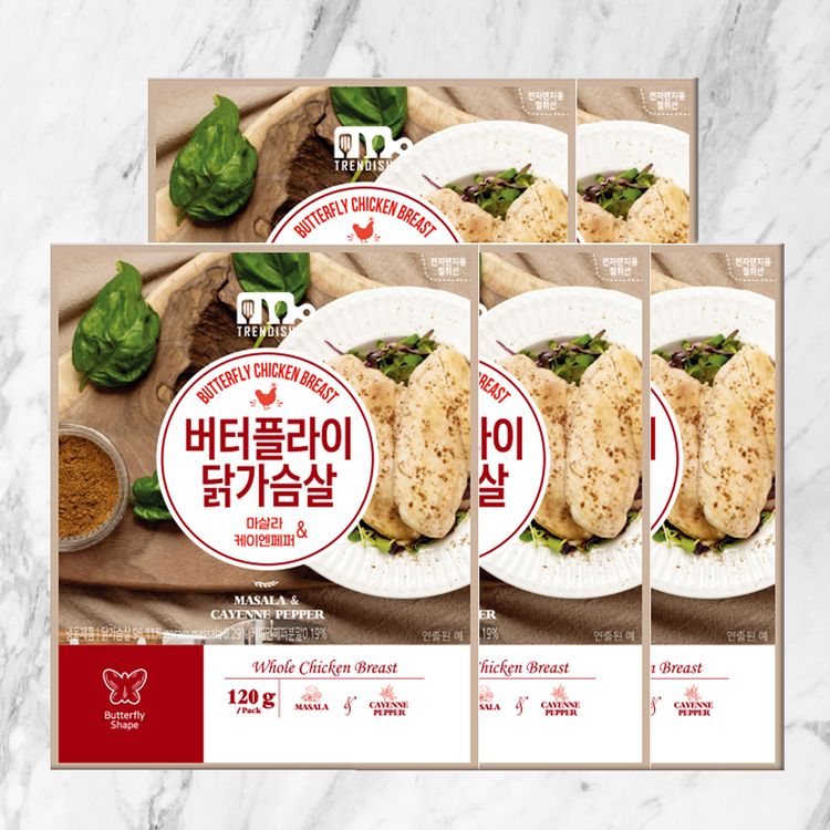 펀테이블 버터플라이 닭가슴살 마살라and케이엔페퍼 120gx5팩 홈플러스 택배배송