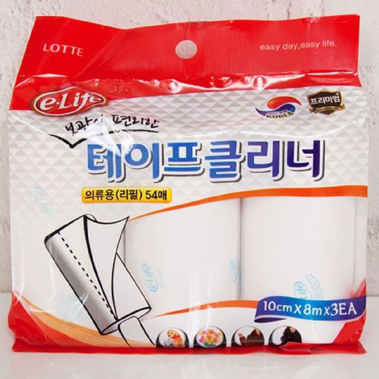 롯데 N814274e609 의류용 테이프크리너 리필 10cmx8m 3p 홈플러스 택배배송