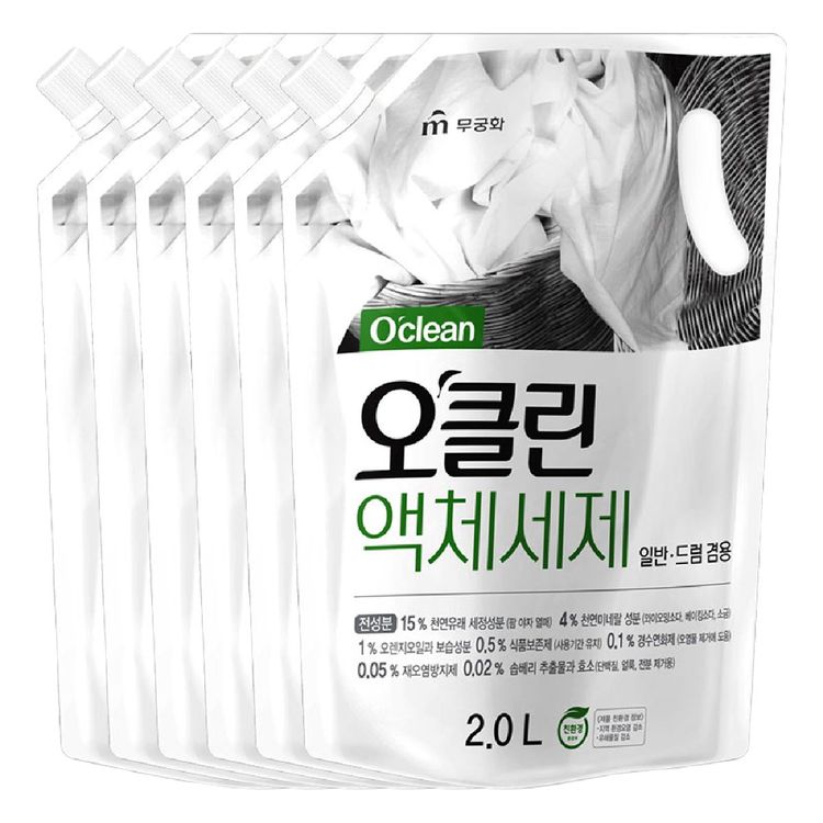 무궁화 오클린 액체세제 일반드럼겸용 리필 20l X 6개1박스 홈플러스 택배배송