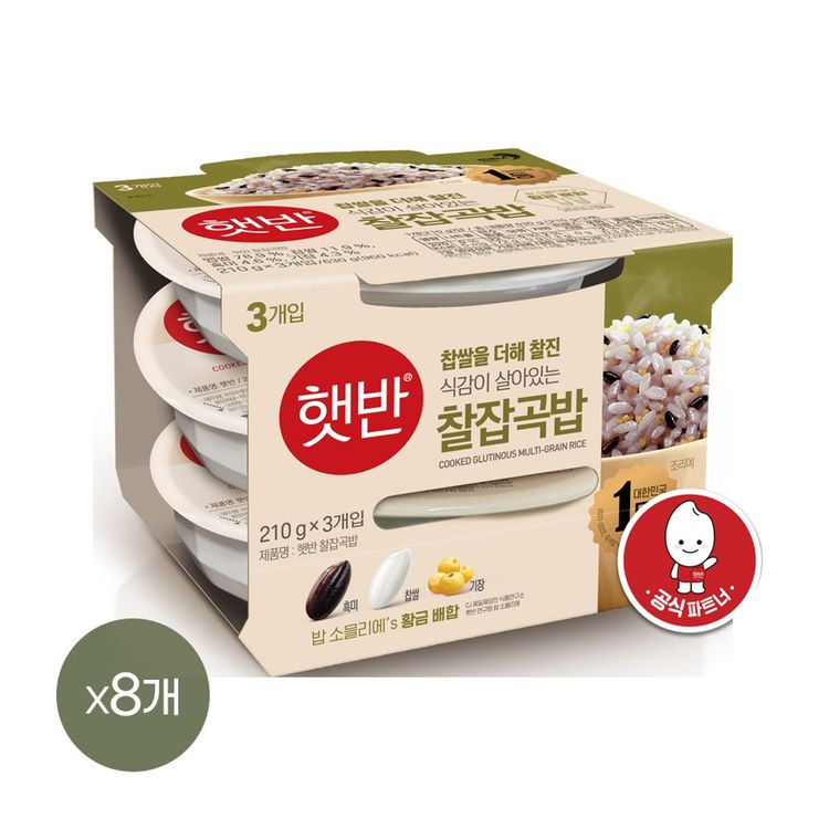 햇반 찰잡곡밥 210g 3개입 x8개(총 24개) | 홈플러스 택배배송