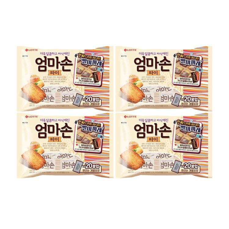 더반 롯데제과 엄마손파이254g X 4곽 홈플러스 택배배송
