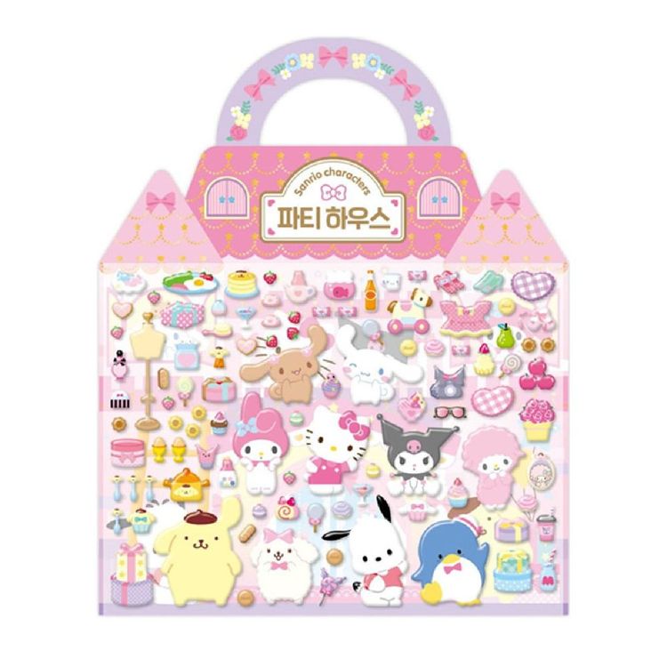 산리오스티커 파티하우스 2p 다꾸 스티커놀이 데코 홈플러스 택배배송