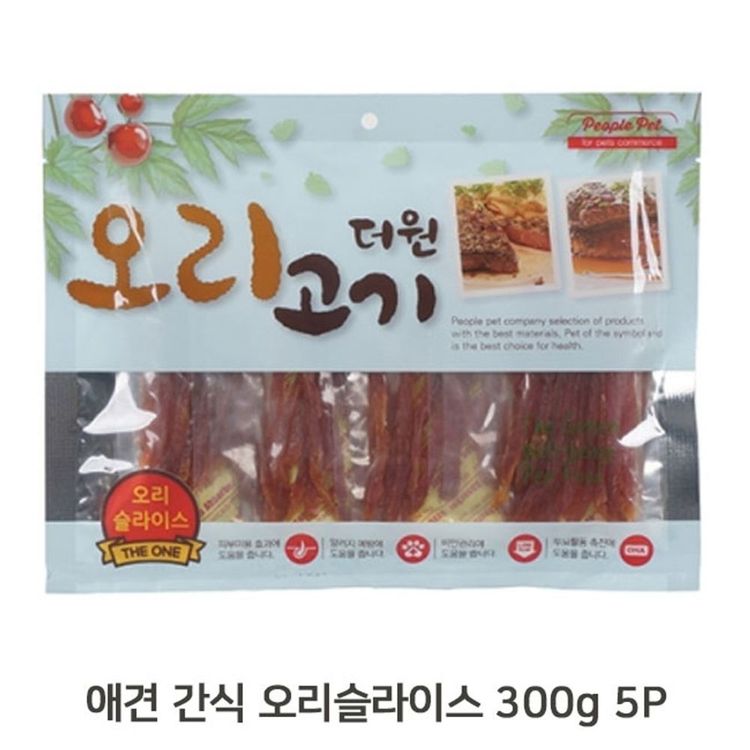 강아지 오리 슬라이스 300g 5p 반려견 사시미 간식 홈플러스 택배배송