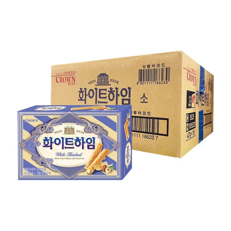 더반 크라운제과 화이트하임47g X 18곽1박스 홈플러스 택배배송