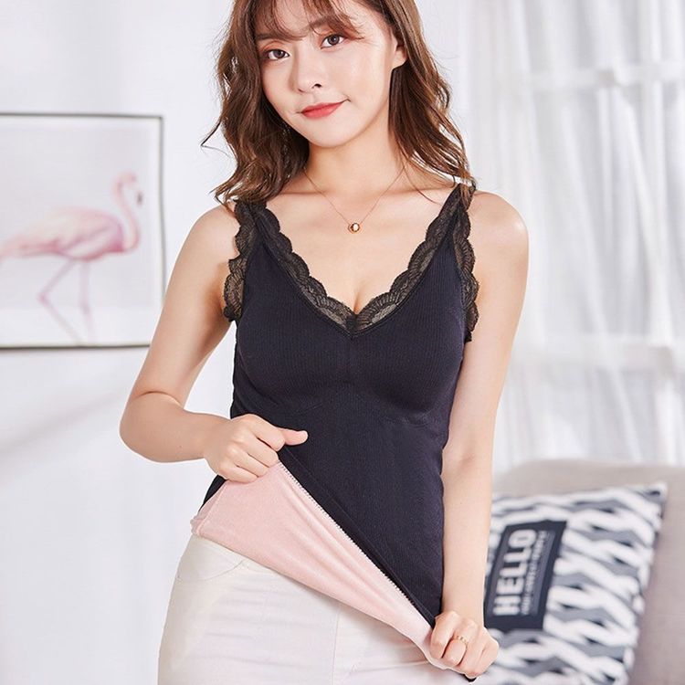 브라 실용적인 N61919a8913 탑 레이스 캡 캐미솔 기모 끈 런닝 나시 블랙 홈플러스 택배배송