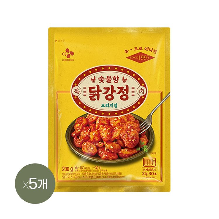CJ 숯불향 닭강정 오리지널 200g x5개 | 홈플러스 택배배송