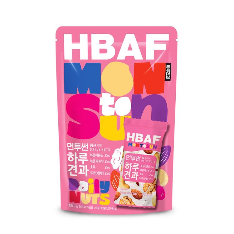 Hbaf 바프 먼투썬 하루견과 핑크 200g봉 홈플러스