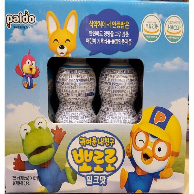 뽀로로 음료 밀크맛 어린이간식 12개 홈플러스 택배배송