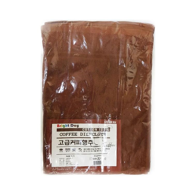 명일 고급 커피 행주 10p 30x40 커피색 순면 주방 홈플러스 택배배송