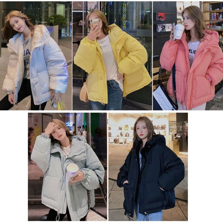 풍성한 숏 패딩 자켓 루즈한핏 캐주얼 패션 데일리룩 홈플러스 택배배송
