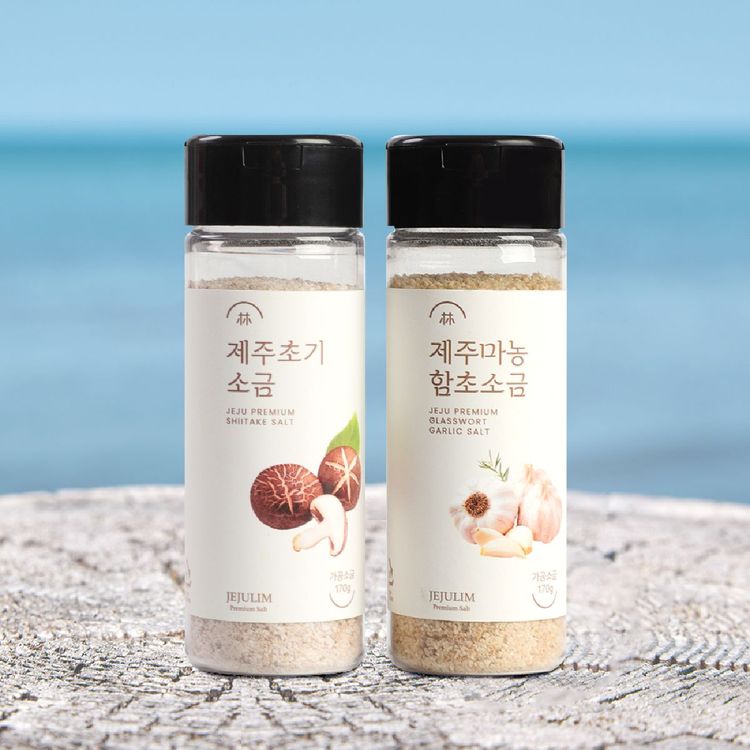 제주시산림조합 제주 표고 소금 170g 2개 제주 마늘 함초소금 170g 2개 총 홈플러스 택배배송