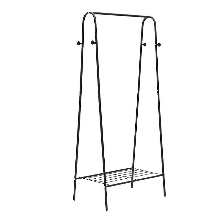 투데이룸 1단 선반 행거 60x130cm 블랙 스탠드행거 홈플러스 택배배송