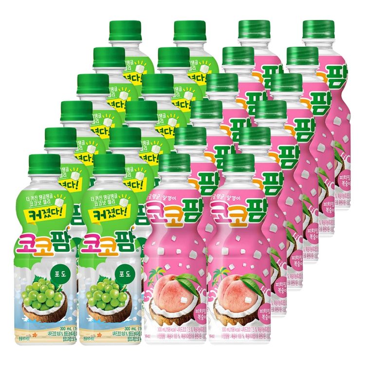 아침주스 드링크 코코팜 300ml 포도 피치핑크 혼합 24입 홈플러스 택배배송