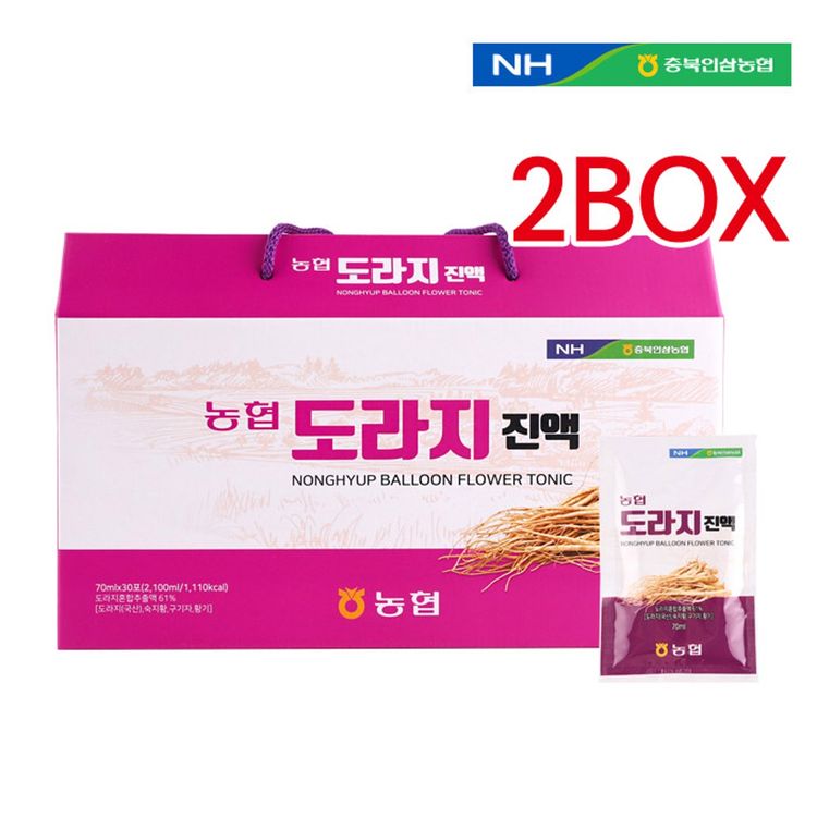 충북인삼농협 도라지진액 70ml X 30포 2박스 국내산도라지 홈플러스 택배배송
