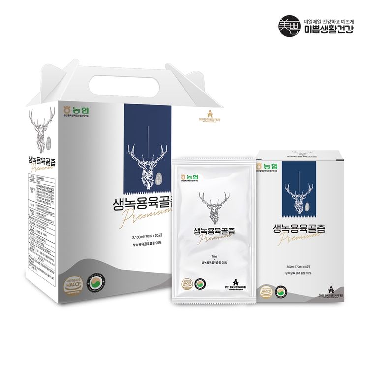 미쁨생활건강 국내산 프리미엄 생녹용육골즙 70ml X 30포 홈플러스 택배배송