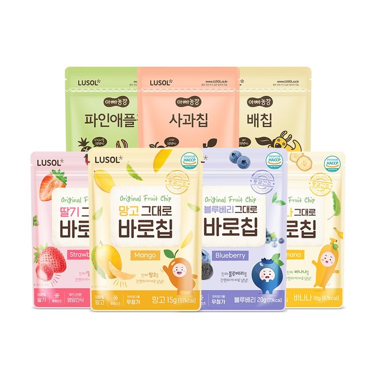 루솔 자연그대로 과일칩 바로칩 7종 10팩 골고루세트 홈플러스 택배배송