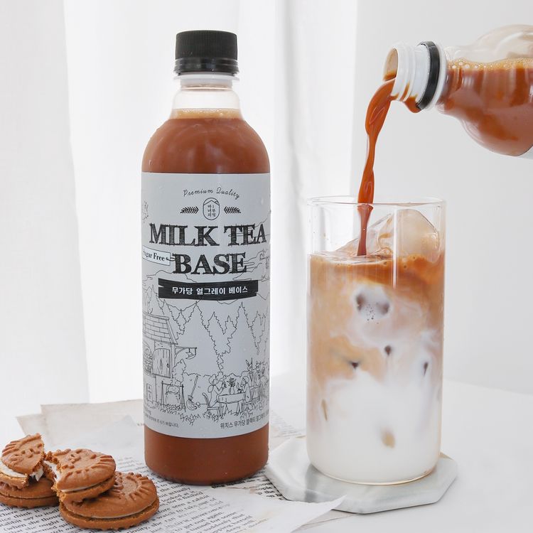 마녀의부엌 무가당 무설탕 얼그레이 대용량 밀크티 베이스 500ml 홈플러스 택배배송
