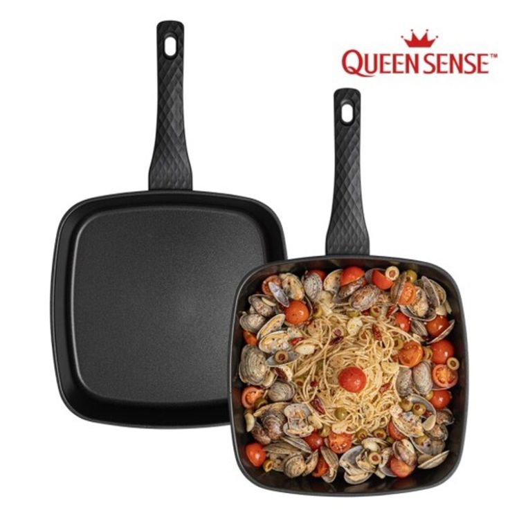 Queensense 퀸센스 블랙 와이드 사각 소테팬 28cm 홈플러스 택배배송