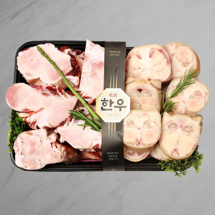 깊은 맛 한우 우족선물세트 4kg 우족 2kg잡뼈 2kg 홈플러스 택배배송