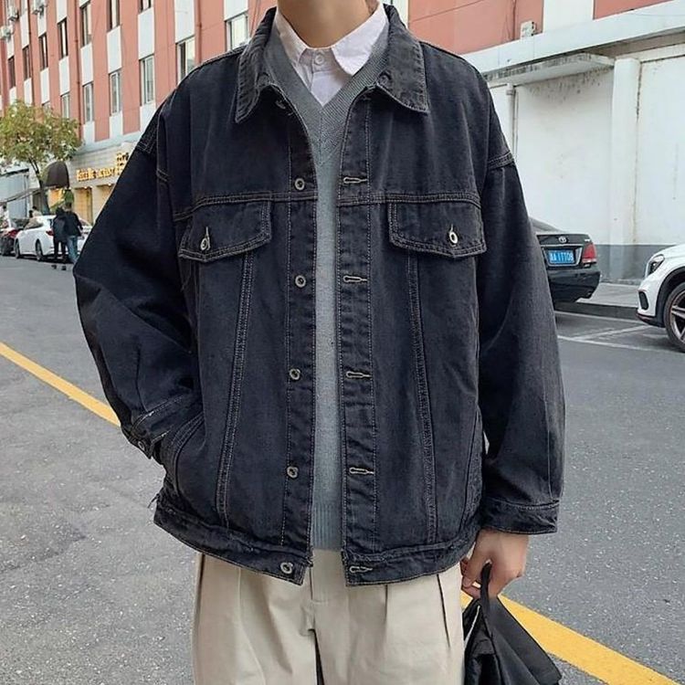 오버핏 20대 찢청 데미지 흑청 남성 캐주얼 데님자켓 홈플러스 택배배송