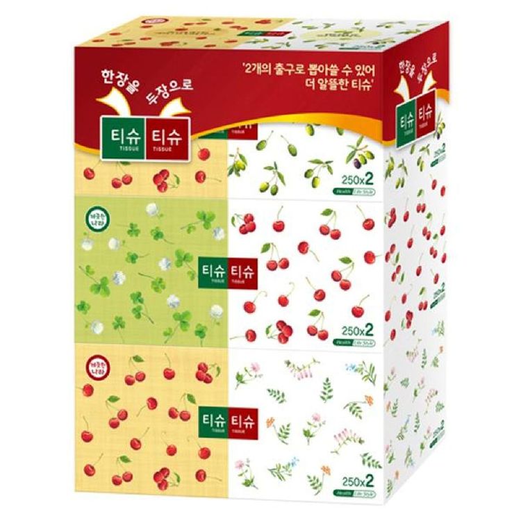 깨끗한나라 티슈티슈250매 3개입 각티슈 홈플러스 택배배송