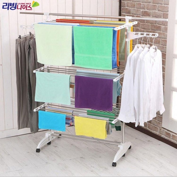 리빙나이스 프리미엄 접이식 빨래 건조대 6단 홈플러스 택배배송