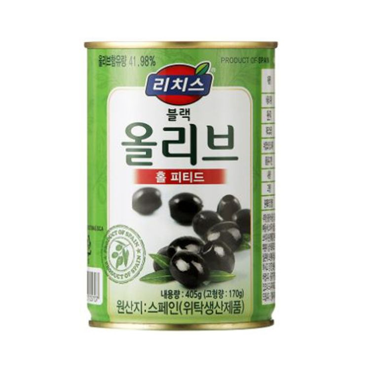 리치스 블랙올리브 홀 피티드 405g 홈플러스 택배배송
