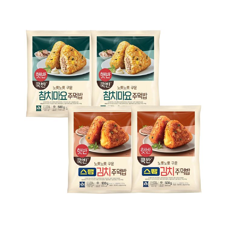 햇반 쿡반 주먹밥 500g 참치마요 X2개스팸김치 X2개 홈플러스 택배배송