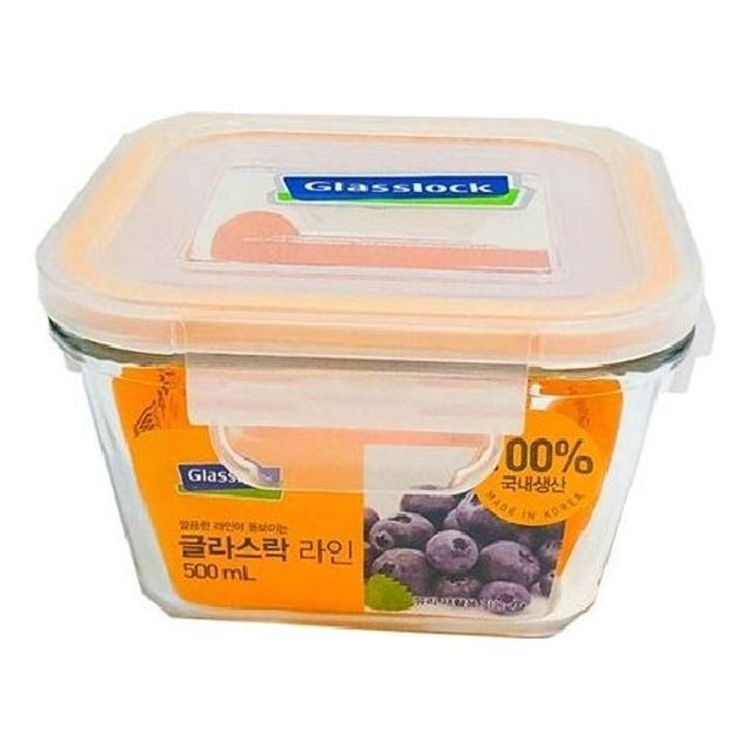 사각 유리 밀폐용기 500ml X5개묶음 이유식 반찬통 홈플러스 택배배송