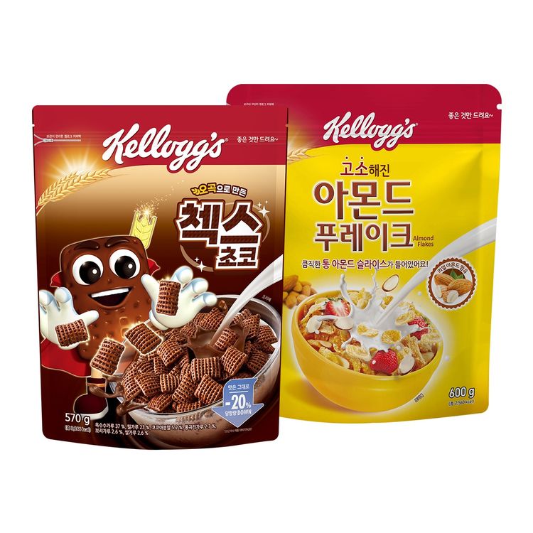 켈로그 시리얼 첵스초코 570g 아몬드푸레이크 600g 홈플러스 택배배송