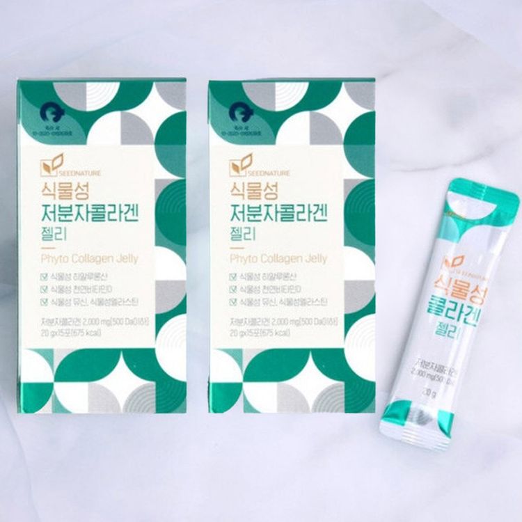 흰 목이버섯 콜라겐이 함유된 순수 식물성 저분자 콜라겐 젤리 15포 2박스 홈플러스 택배배송