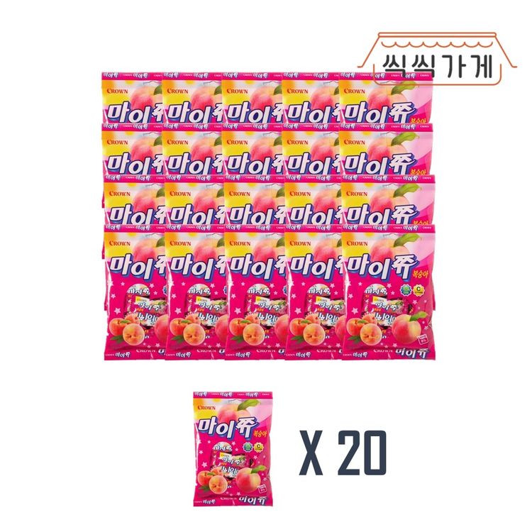 씩씩가게 마이쮸 필로우 복숭아 92g X 20ea 한박스 홈플러스 택배배송