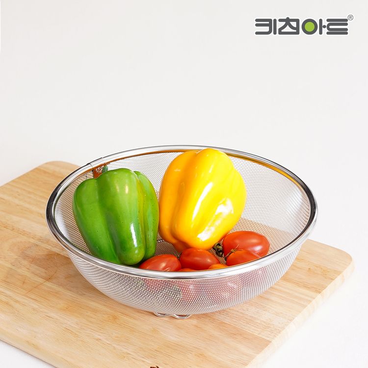 키친아트 스텐 채반 뜰채 원형 매쉬 바구니 중 홈플러스 택배배송