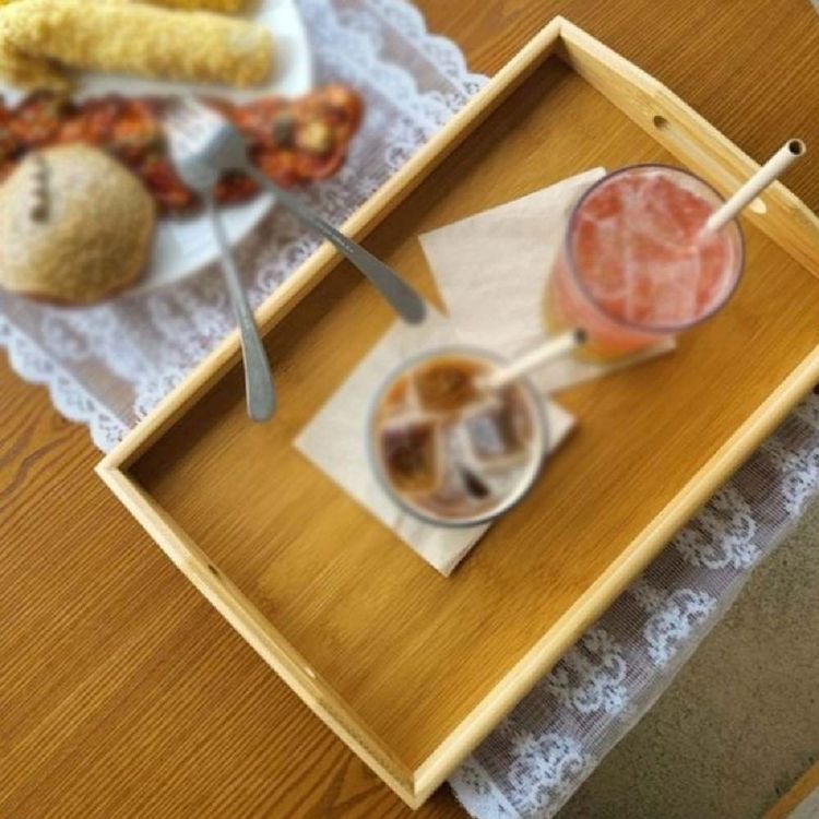 직사각 나무 쟁반 빵집 카페 손잡이 우드 트레이 소 홈플러스 택배배송