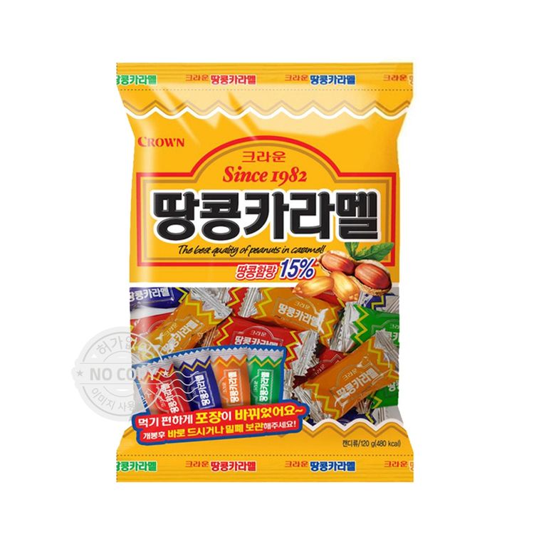 과자천국 영양간식 크라운 땅콩카라멜 120g 홈플러스 택배배송