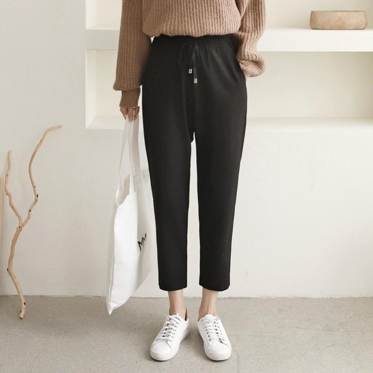 여자 캐주얼 데일리룩 밴딩 스판 배기 팬츠 홈플러스 택배배송