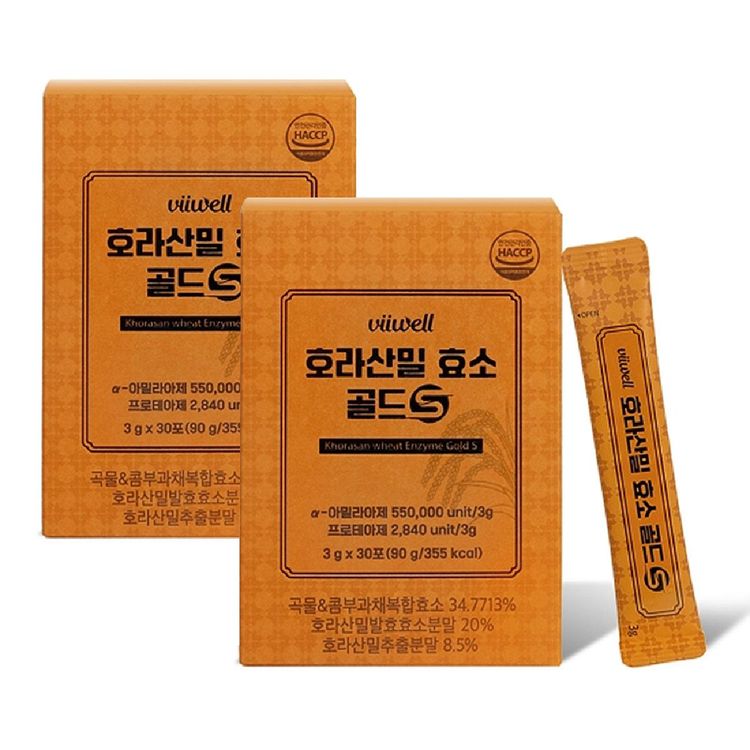참굿스 비웰 호라산밀 효소 골드s 30포x2 홈플러스 택배배송