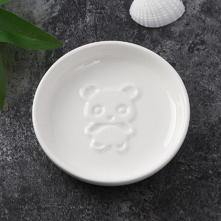푸드냠냠 도자기 입체 소스그릇 원형판다a 간장종지 홈플러스 택배배송