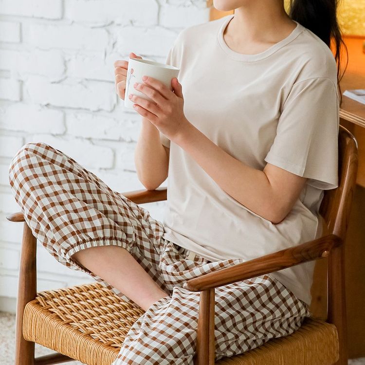 여성 여자 모달 반팔 여름 파자마 홈웨어 잠옷 세트 홈플러스 택배배송