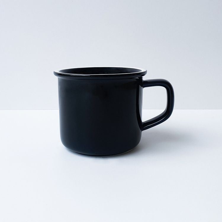 밀양본차이나 에나멜러스 도자기 홈카페 머그컵 370ml 블랙 홈플러스 택배배송