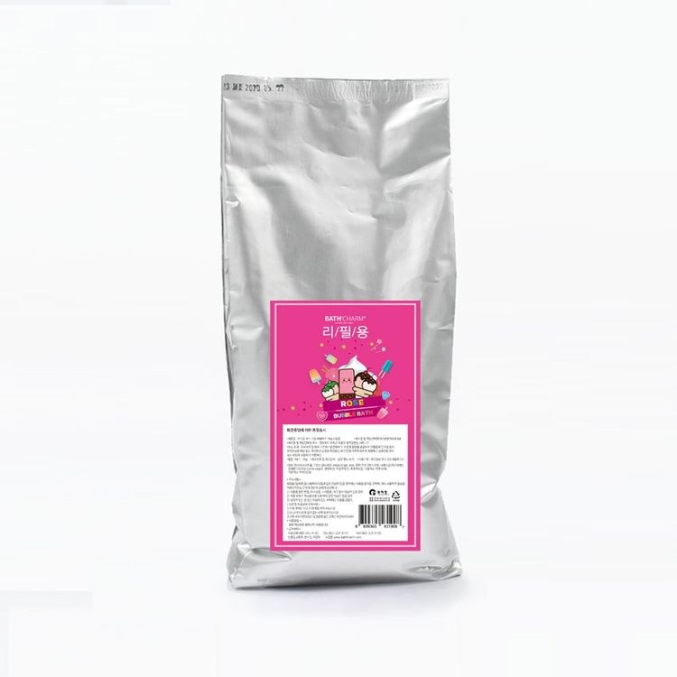 바스참 칼라크림 버블바스1kg 로즈 리필형 사해소금 거품입욕제 홈플러스 택배배송