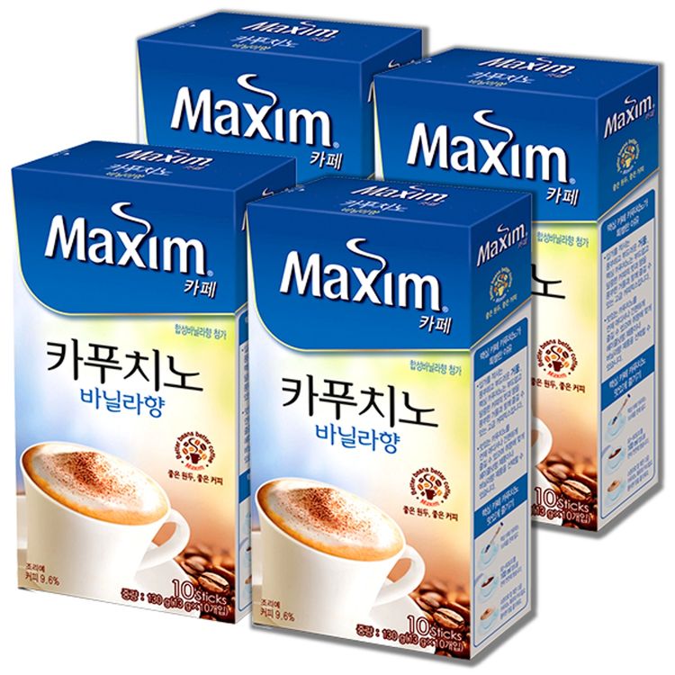 맥심 카페 카푸치노 바닐라향 10tx4 총40t 홈플러스 택배배송