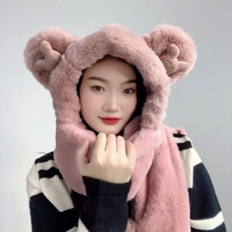 N3062d1034e 큐티베어일체형후드머플러모자목도리후드머플러 홈플러스 택배배송