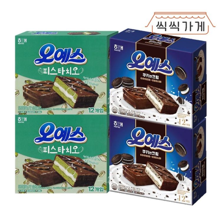 씩씩가게 오예스 360g 2종 2개씩쿠키앤크림 피스타치오 홈플러스 택배배송
