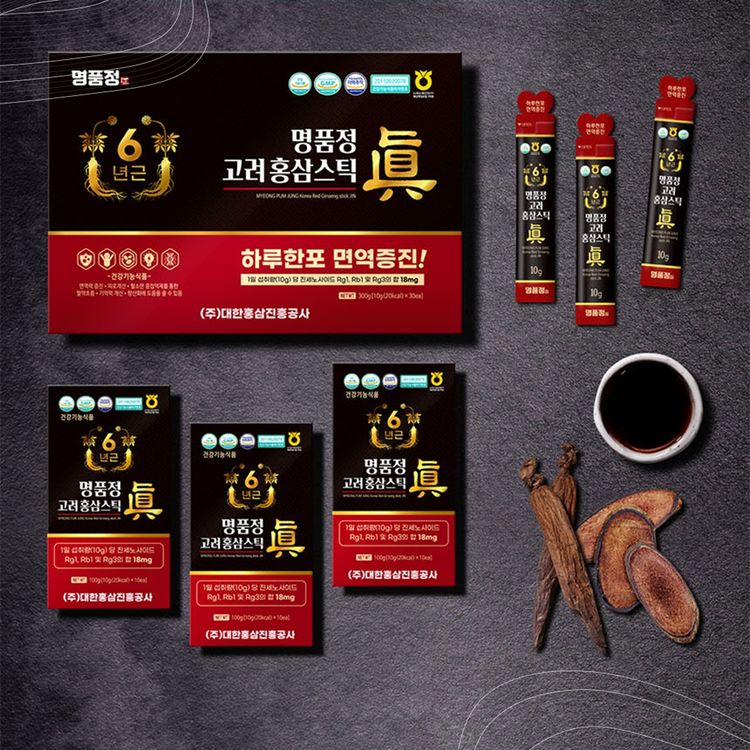 명품정 Gmp 국내산 6년근 고려 홍삼 스틱진 30포 홈플러스 택배배송