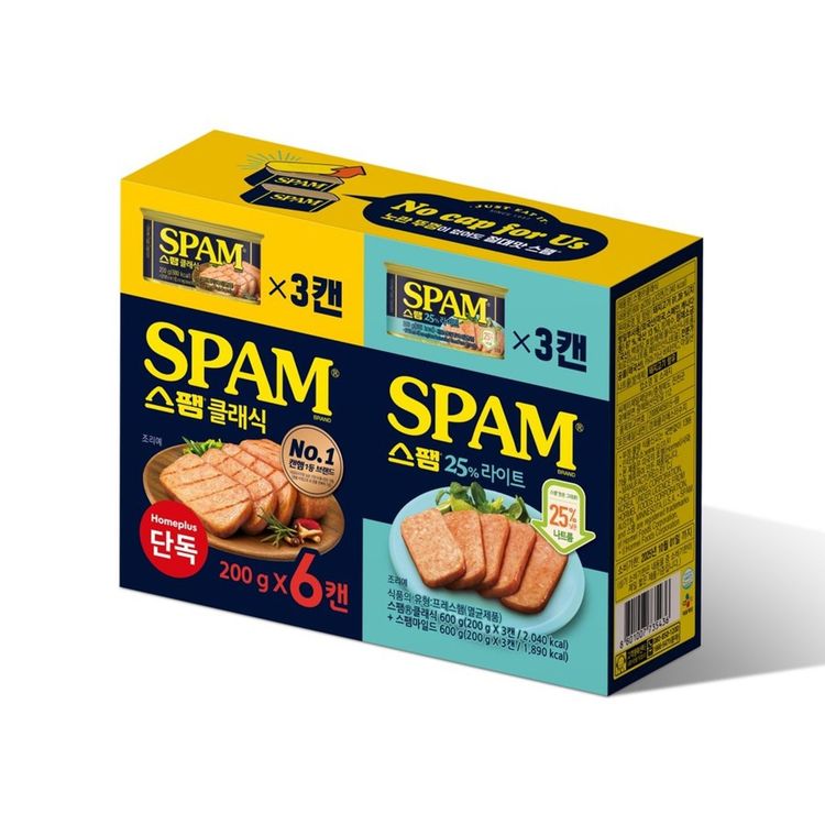 CJ 스팸클래식+스팸25%라이트 200G*3+200G*3 | 홈플러스